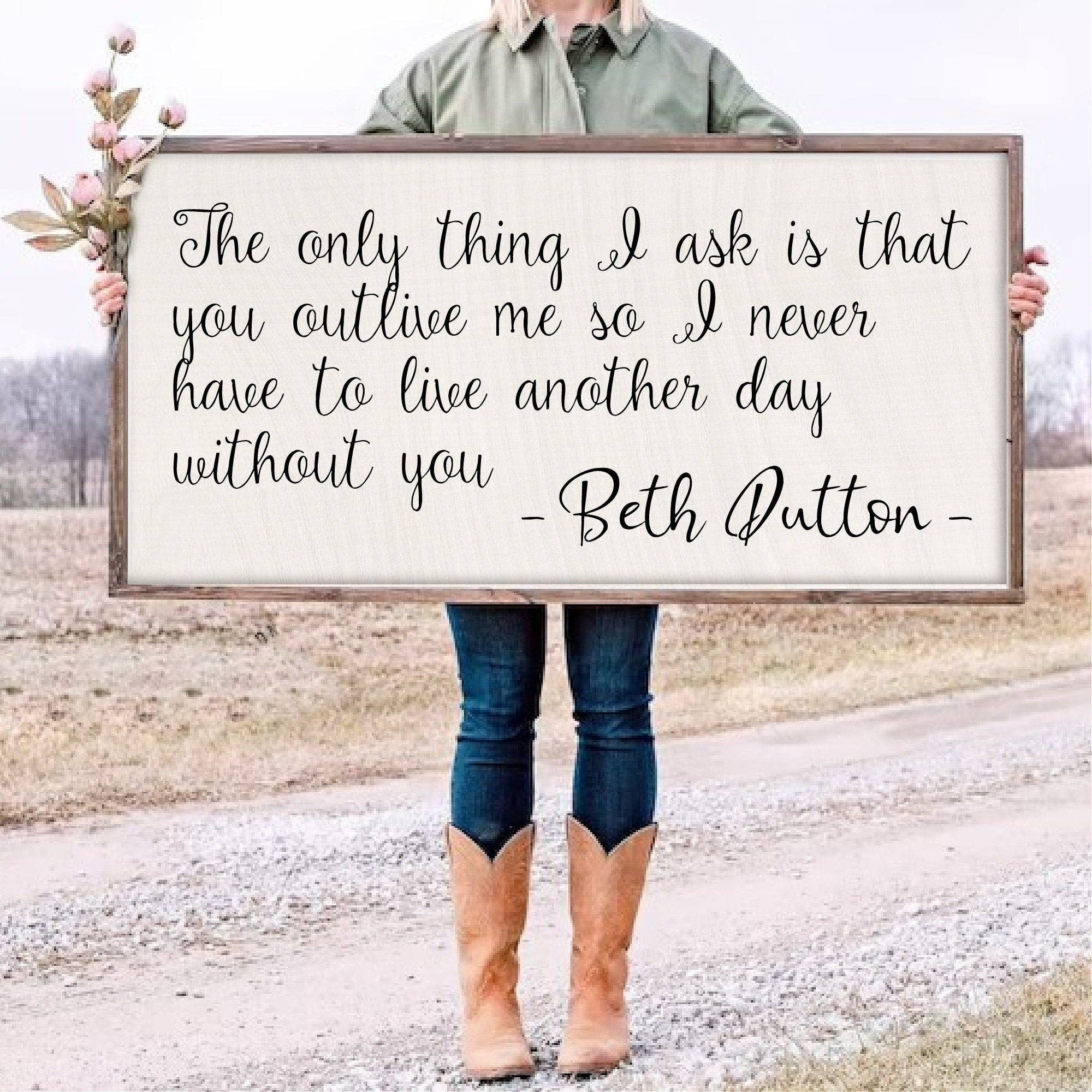 Yellowstone sign, Beth Dutton sign, love sign, master bedroom sign ...